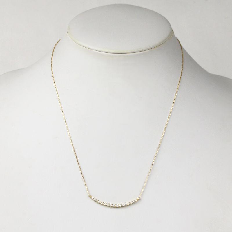 ブランド登録なし K18YG ネックレス ダイヤモンド 0.60ct 約50cm 18金 イエローゴールド スマイル 30141 : たまや質店 - 通販 - Yahoo!ショッピング