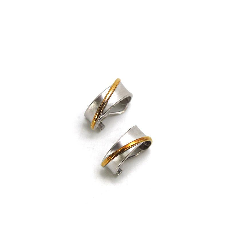 K14WG K18 フープイヤリング 約2.1g 14金 ホワイトゴールド 18金 ゴールド 両耳用 30366 : たまや質店 - 通販 ...