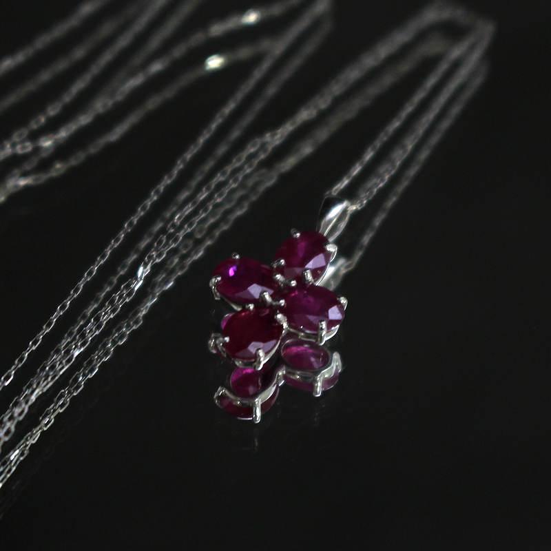 Pt850/Pt900 ルビーネックレス 約40cm 1.00ct 約1.3g プラチナ 30421 : たまや質店 - 通販 - Yahoo!ショッピング