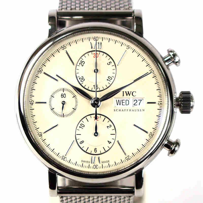 IWC SCHAFFHAUSEN（IWCシャフハウゼン） ポートフィノ・クロノグラフ 腕時計 IW391007 自動巻き スイス製 メンズ ...