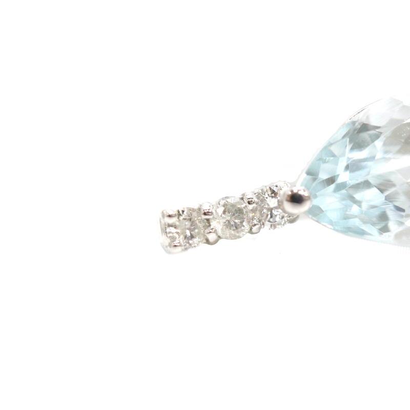 アクアマリン ペンダントチャーム 2.55ct ダイヤモンド 18金ホワイトゴールド K18WG 1.2g 31256 : たまや質店 ...