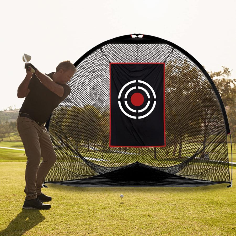 ゴルフネット ゴルフ練習ネット 練習用 2.4×2.1×2.1m 三角形 組立式 室内屋外兼用 キャリーバッグ付属 : 田道屋 - 通販 - Yahoo!ショッピング