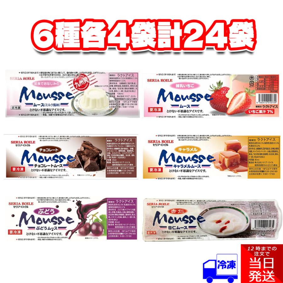 セリア・ロイル とけない不思議なアイス ムース 6種類 各4袋 計24袋 セット 冷凍 学校給食 給食 : Tamonストア - 通販 - Yahoo!ショッピング