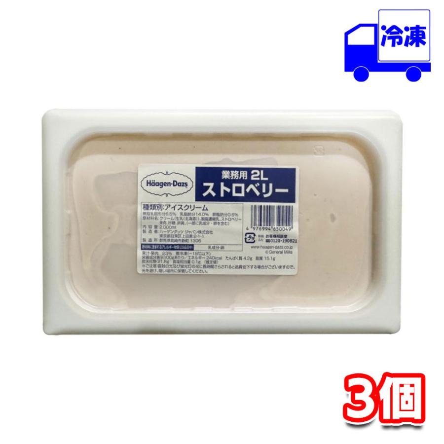 ハーゲンダッツ ストロベリー 業務用 2000ml 3個 セット 冷凍 : Tamonストア - 通販 - Yahoo!ショッピング