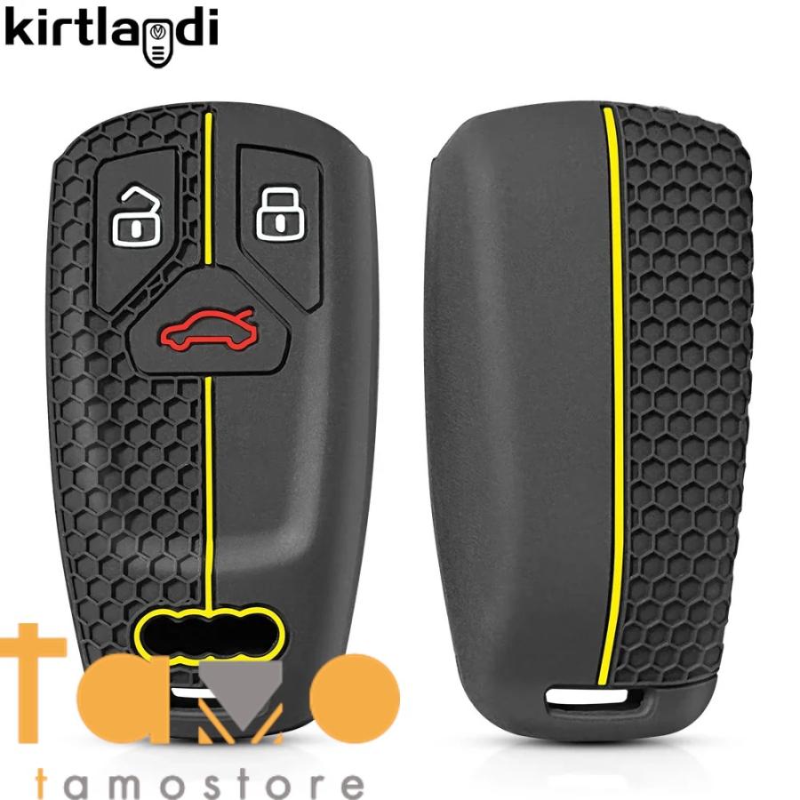 アウディ用シリコンカーキーケース A6 A5 Q7 S4 S5 S7 A3 A4 B9 A4L 4M 8W Q5用カバーTT TTS TFSI RS 8Sクーペ スタイリングアクセサリー ...