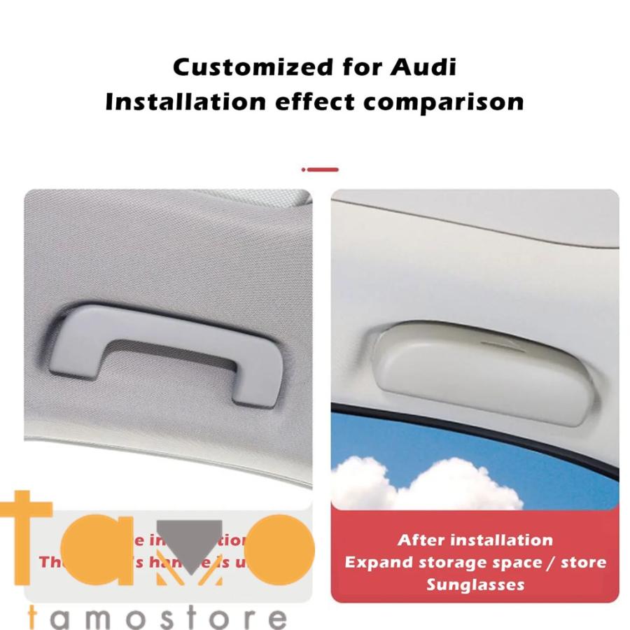 車メガネケースサングラスホルダーサングラスボックス アウディ A4 B8 B9 A3 8V Q3 Q5 Q7 2013 2014 2015 2016 2017アクセサリー ...
