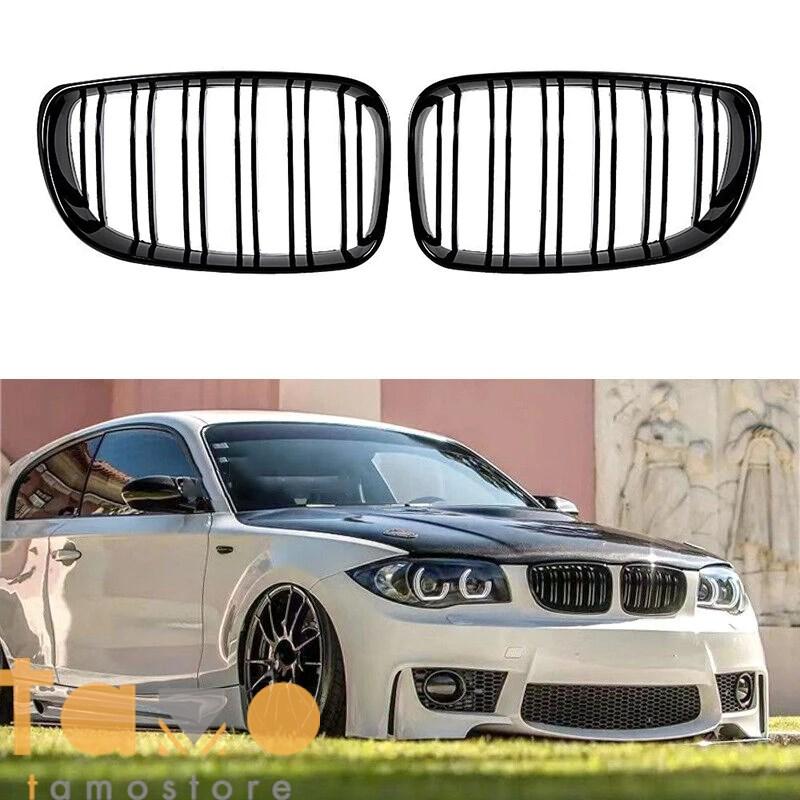 光沢黒フロントグリル バンパーフード ペダルググリル ABS グリル BMW E81 E87 E82 E88 128I 130I 135I 08 11 : tamostore - 通販 ...