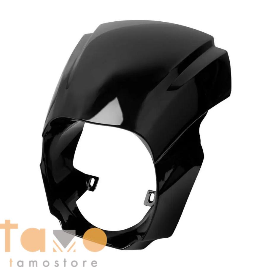 グロスブラックオートバイ フロントマスク ヘッドライト フェアリングカウルカバーハーレーソフテイルブレイクアウト FXBR FXBRS 2018 2022 2021 : tamostore ...