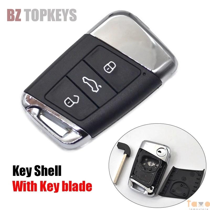 フォルクスワーゲン volkswagen b8 交換 パサート マゴタン 素晴らしいa7 2015 -2018 ブレード リモートカーキーケース 部品 カスタムパーツ アクセサリー : t ...