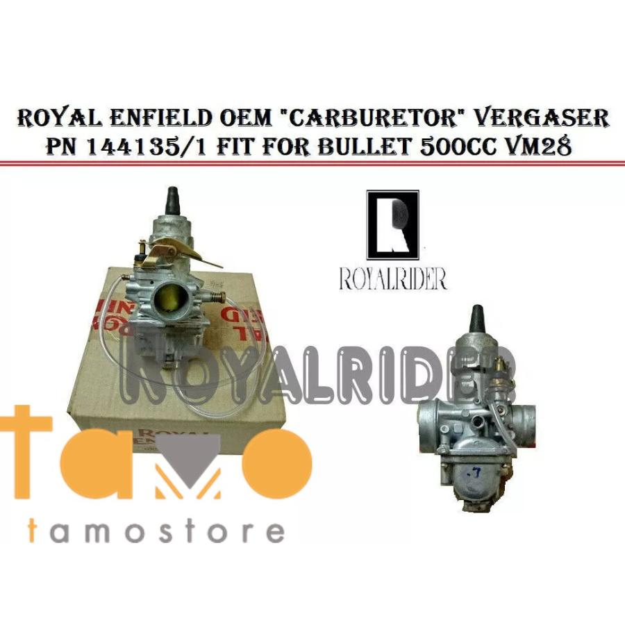 ROYAL ENFIELD ロイヤルエンフィールド OEM CARBURETOR VERGASER PN 144135 1 FIT FOR BULLET 500CC VM28 ...