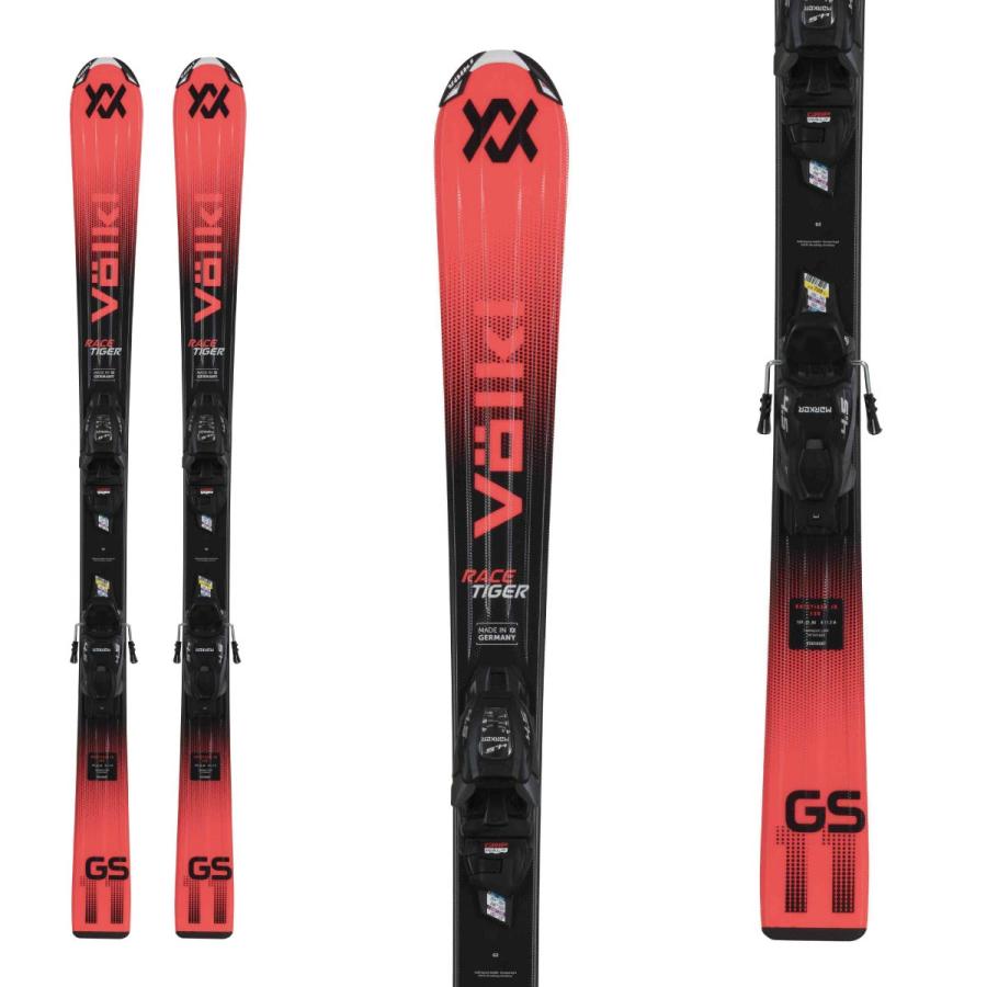 VOLKL フォルクル スキー板 キッズ ジュニア 2026 RACETIGER JR RED+vMotion 4.5 プレート/ビンディング ...