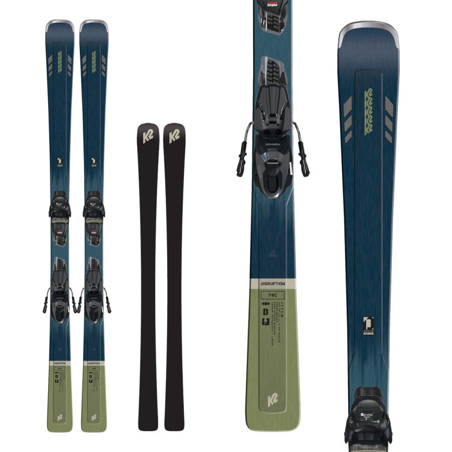 K2（スキー、スノーボード） K2 ケーツー スキー板 メンズ レディース 2024 DISRUPTION 78C + M3 11 Compact Quikclik プレート/ビンディング ...