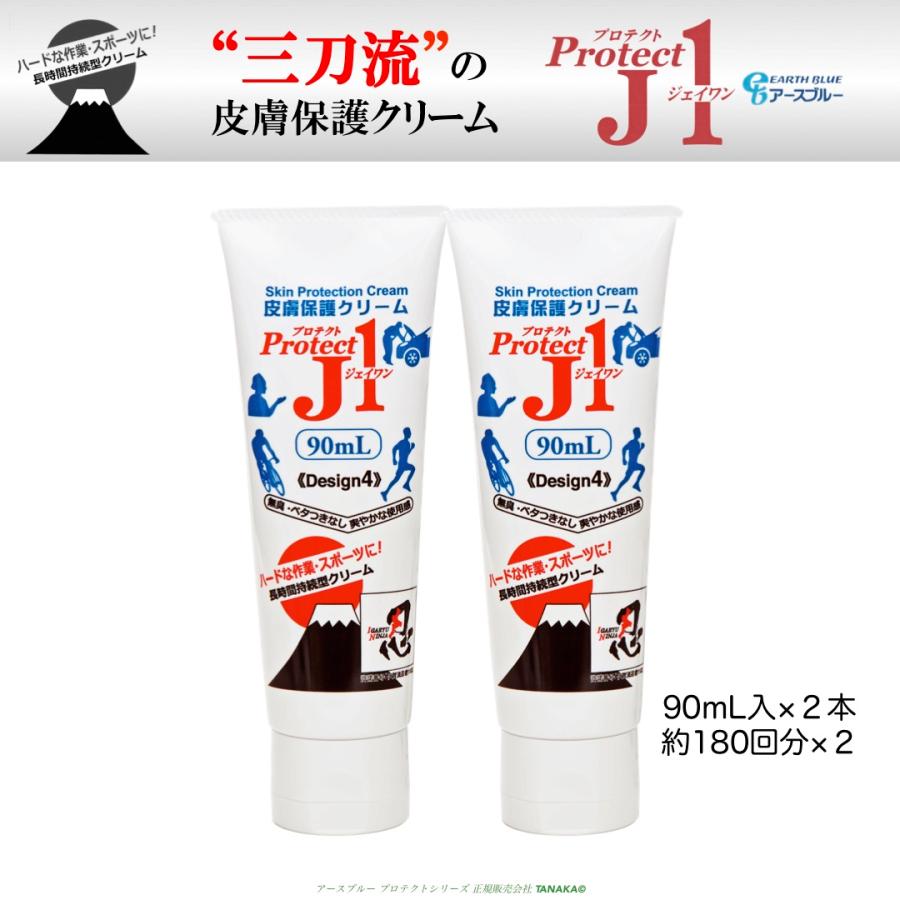 皮膚保護クリーム プロテクトJ1 リニューアル最新版 90mL入チューブ×2本セット スポーツ 競技用 皮膚摩擦 予防 : TANAKA ...
