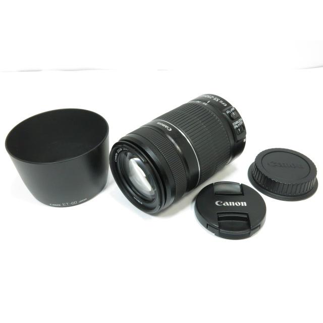 キヤノン 【 美品 】Canon EF-S 55-250mm F4-5.6 IS II レンズ・ET-60純正フード付き [管CN2712 ...