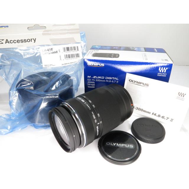 OLYMPUS M.ZUIKO DIGITAL 75-300mm F4.8-6.7 II レンズ 元箱 未開封LH-61E 純正フード付 オリンパス [管OL4972] : ol4972 ...