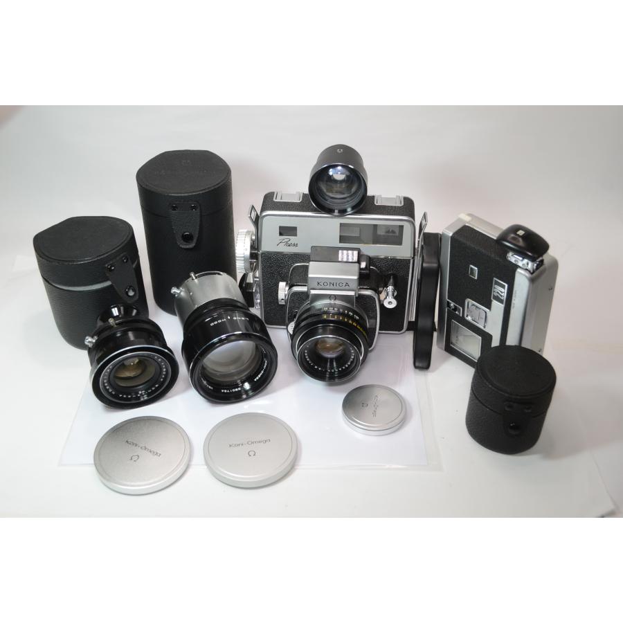 現状 】 コニカプレス KONICA Koni-Omega コニオメガ レンズ3本 ファインダー 付【 管X6525] : カメラの多成堂 ...