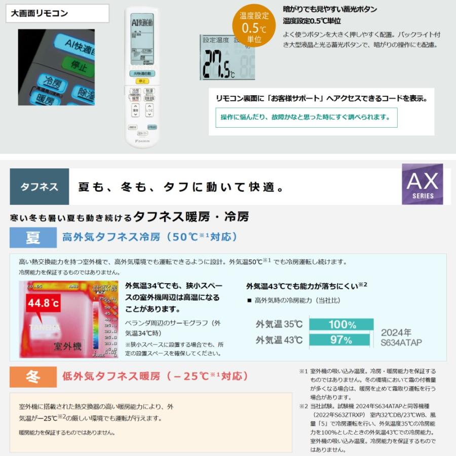 ダイキン ダイキン《S255ATAS-C・S255ATAS(C)》 (F255ATAS(C) + R255AAS) 8畳・R07 : ルームエアコン・冷暖・除湿・AXシリーズ・ : たね葉 ...