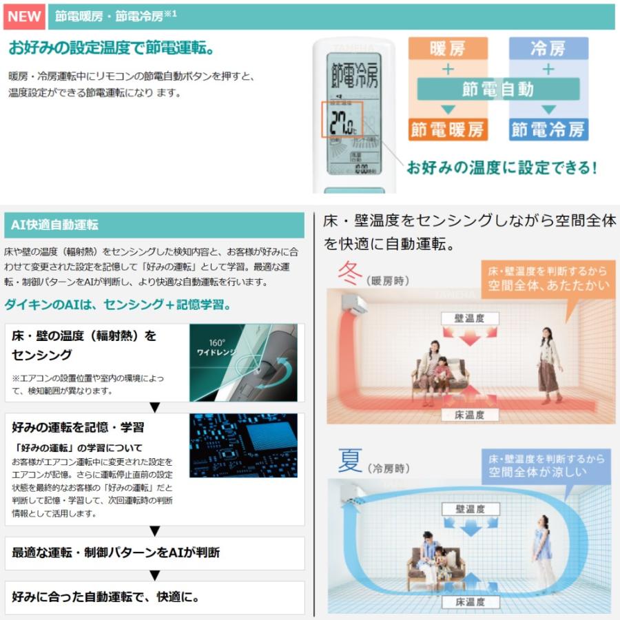 ダイキン《S405ATAV-W》 (F405ATAV-W + R405AAV) 単200V 14畳・R07 外電源 : ルームエアコン・冷暖・除湿・AXシリーズ・ : 15dk ...