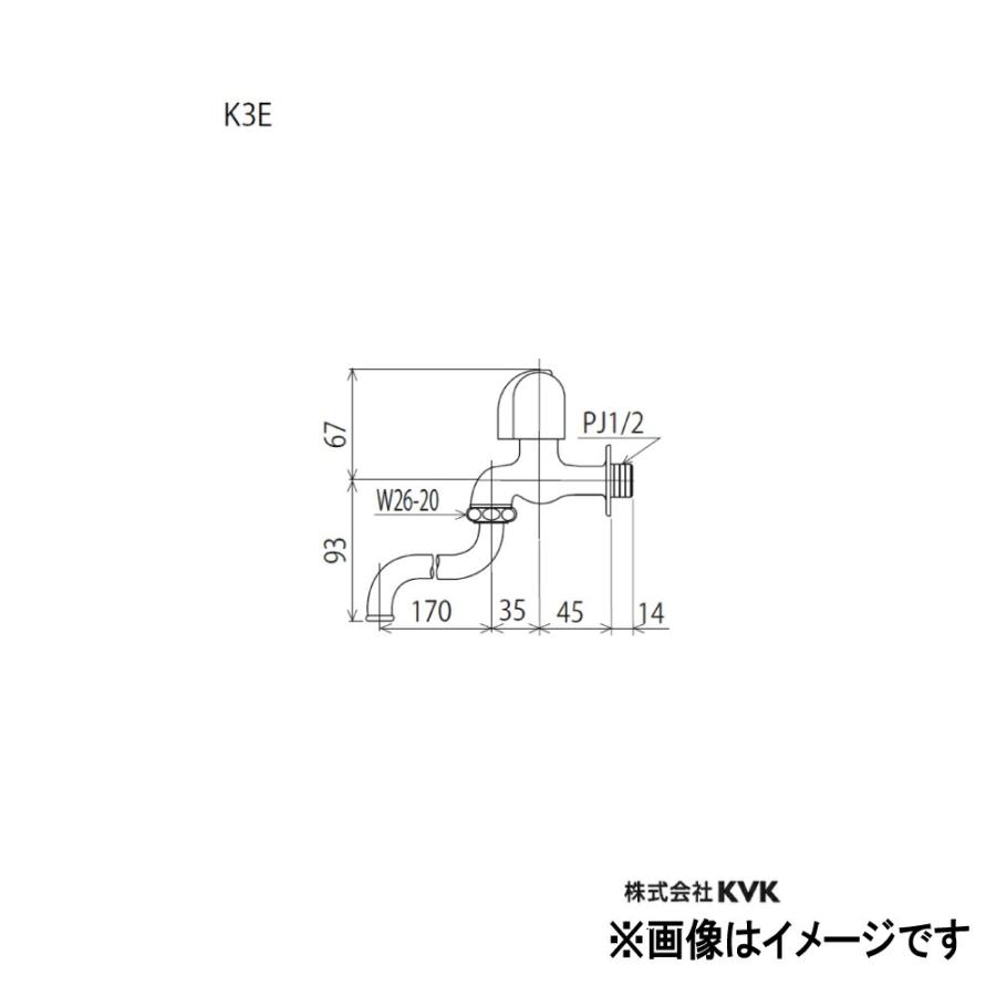 KVK 自在水栓(節水チップ内蔵型):K 3 E(旧MYM)∴∴ : たね葉 Yahoo!店 - 通販 - Yahoo!ショッピング