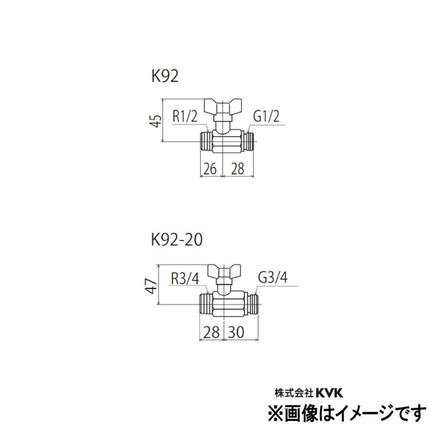 KVK ボールバルブ20:K 92-20(旧MYM BV121)∴∴ : たね葉 Yahoo!店 - 通販 - Yahoo!ショッピング