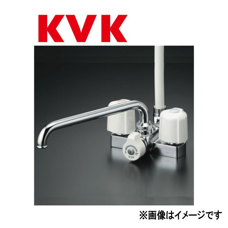 KVK デッキ形2ハンドルシャワー+300mmパイプ:KF 12 ER3∴∴ : たね葉 Yahoo!店 - 通販 - Yahoo!ショッピング