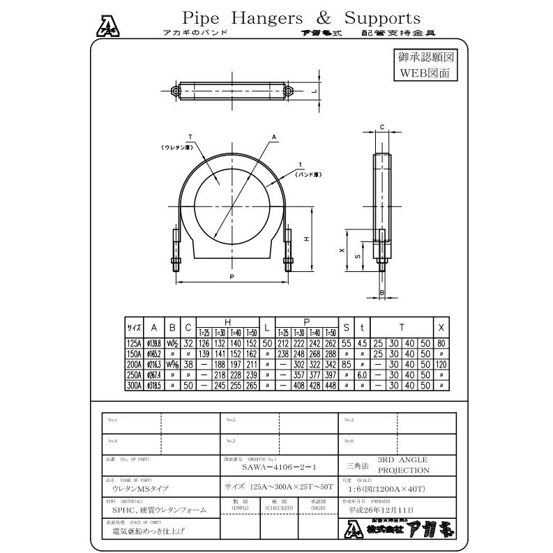 アカギ 白 メッキ SGP用 ウレタンMSタイプ Uバンド 保温厚30:A10638-0451 150Ax30厚 適径165.2∴ : たね葉 Yahoo!店 - 通販 - Yahoo!ショッピング