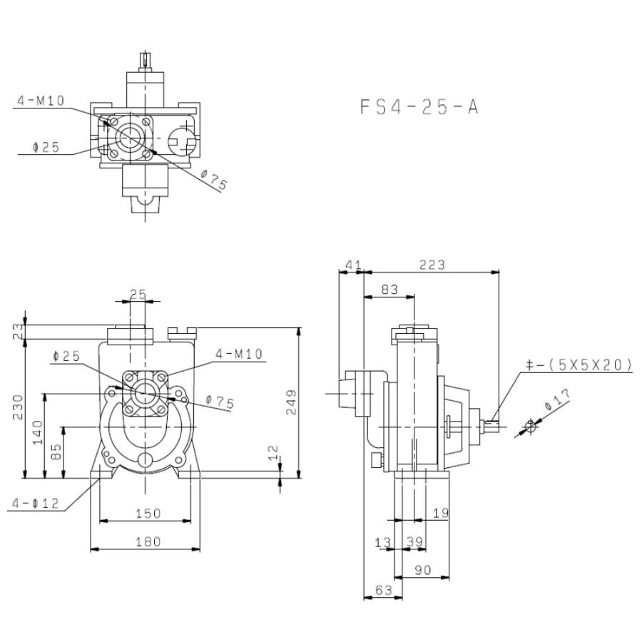 川本製作所 FS4-25-A 25A モーター無(F8041230) : 自吸うず巻ポンプ FS(4)形 モーター無 FC製∴川本ポンプ : たね葉 Yahoo!店 - 通販 - Yahoo ...