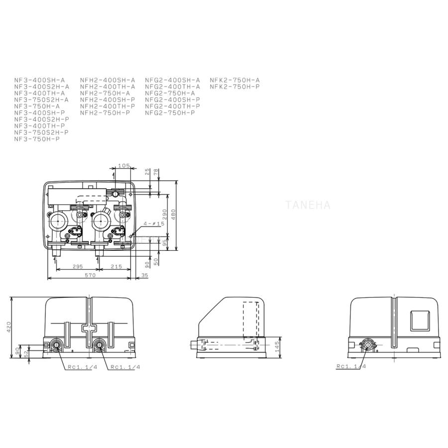 川本製作所 NFK2-750H-P 25X32A L/min 三200V 750wX2 : インバーターポンプ ソフトカワエース交互並列運転∴ : たね葉 Yahoo!店 - 通販 ...
