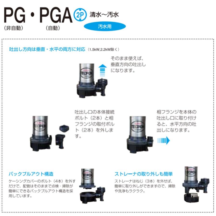 寺田ポンプ製作所 PG-400T 三200V : 新素材汚水水中ポンプPG 60Hz 50A : 67td-pg-400t : たね葉 - 通販 - Yahoo!ショッピング