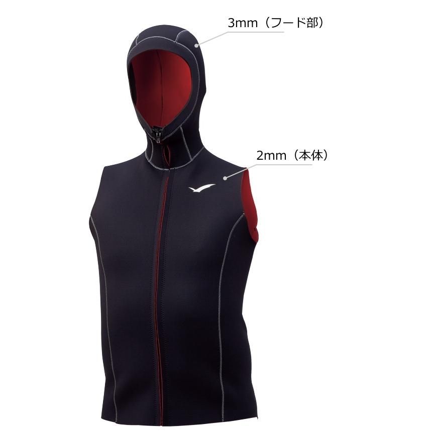 GULL GW-6659B ガル 2mm×3mmFIRフードベストメンズ : タニダWEBショップ - 通販 - Yahoo!ショッピング