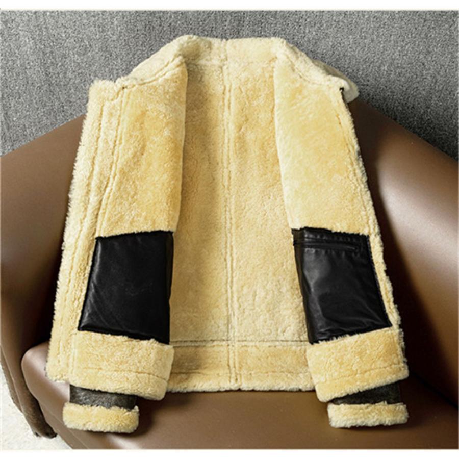 ムートンジャケット ムートコート B-3ムートンジャケット ボアジャケット B3フライトジャケット 革ジャン 本革 羊革 本皮 メンズ 防寒 : 谷村通販 - 通販 - Yahoo!ショッピング