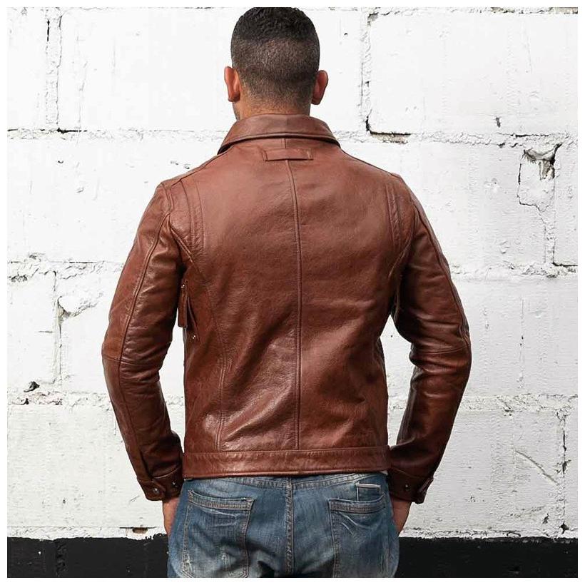 本革ジャケット バイクジャケット 牛革 ライダースジャケット オイル