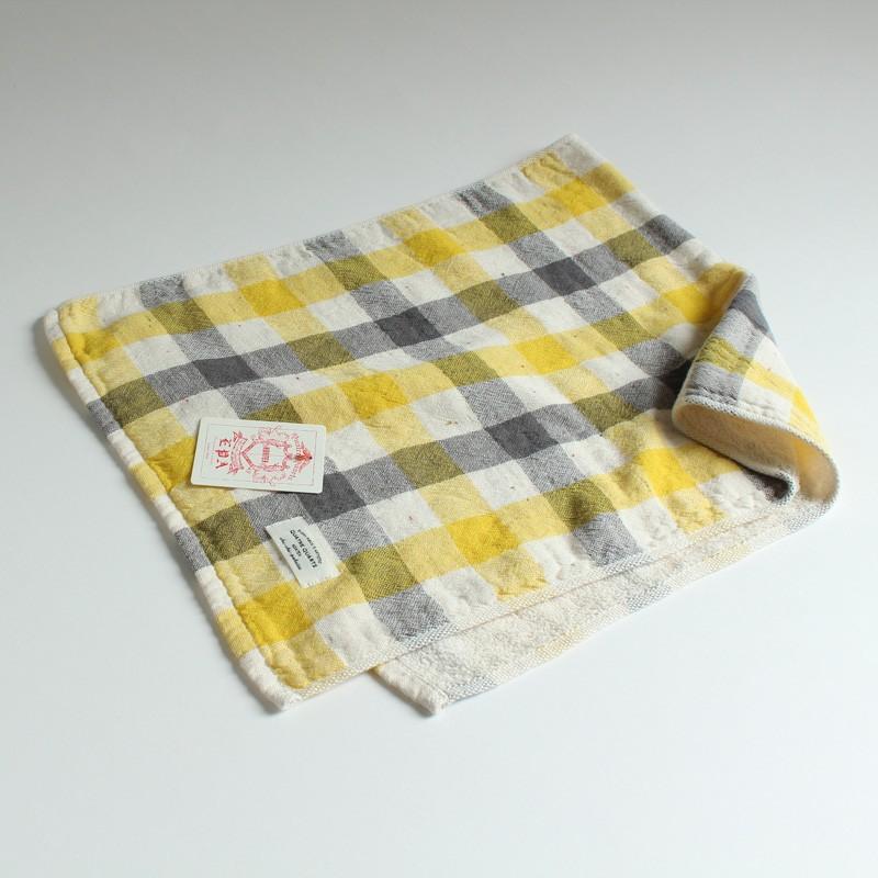 今治タオル コンテックス ブロックチェック Imabari Towel Kontex Block Check フェイスタオル イエロー : Tanokichi Towel Service ...