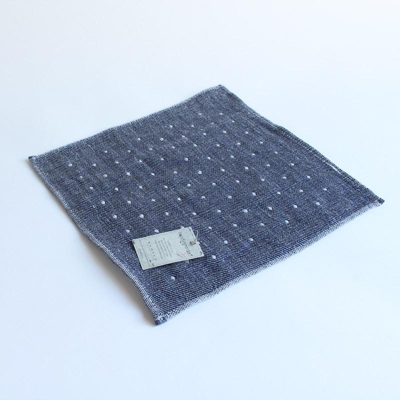 今治タオル コンテックス ハンカチーフ Imabari Towel Kontex Handkerchief ピンドット ネイビー : Tanokichi Towel Service - 通販 ...