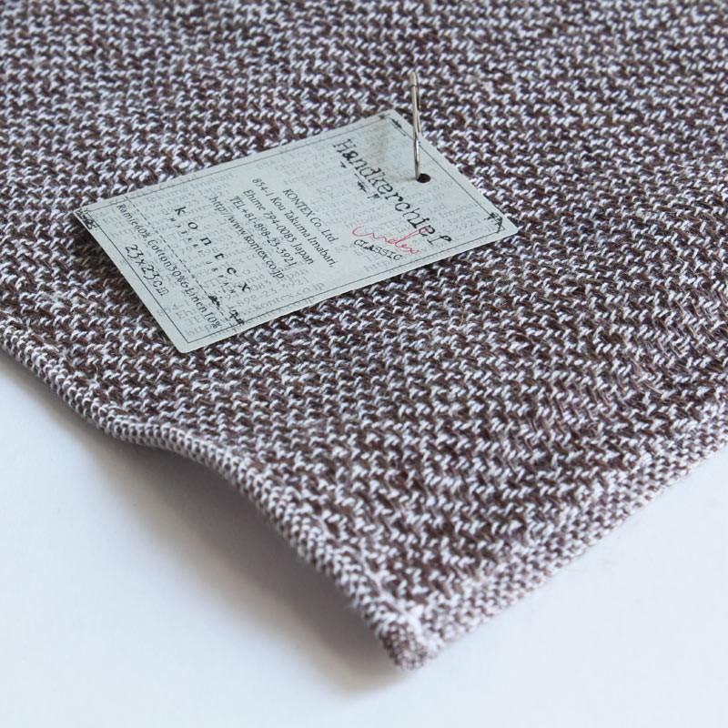 今治タオル コンテックス ハンカチーフ Imabari Towel Kontex Handkerchief リネンツィード ブラウン : Tanokichi Towel Service ...
