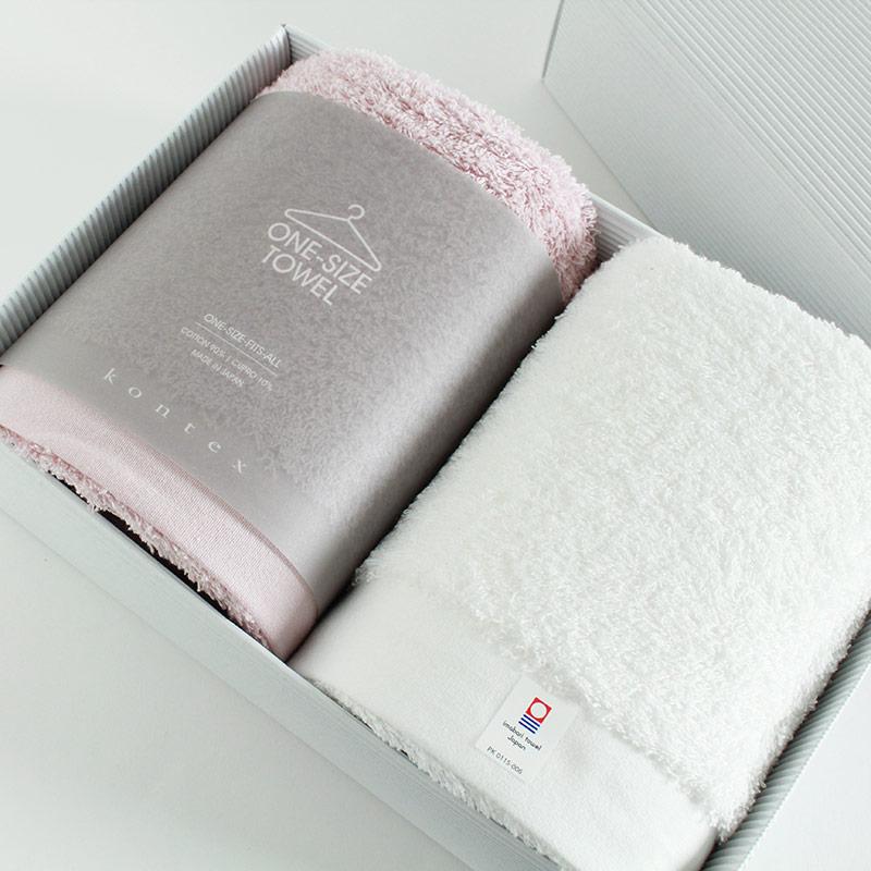 今治タオル コンテックス ワンサイズタオル ギフトセット Imabari Towel Kontex ONE SIZE TOWEL GiftSet 2枚 : Tanokichi Towel ...