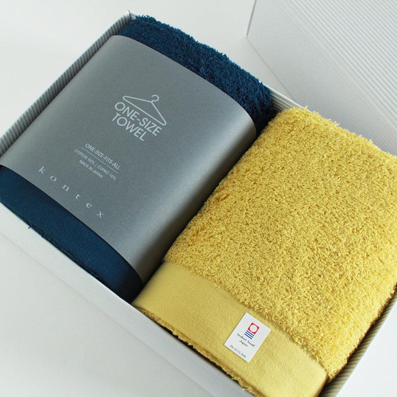 今治タオル コンテックス ワンサイズタオル ギフトセット Imabari Towel Kontex ONE SIZE TOWEL GiftSet 2枚 : Tanokichi Towel ...
