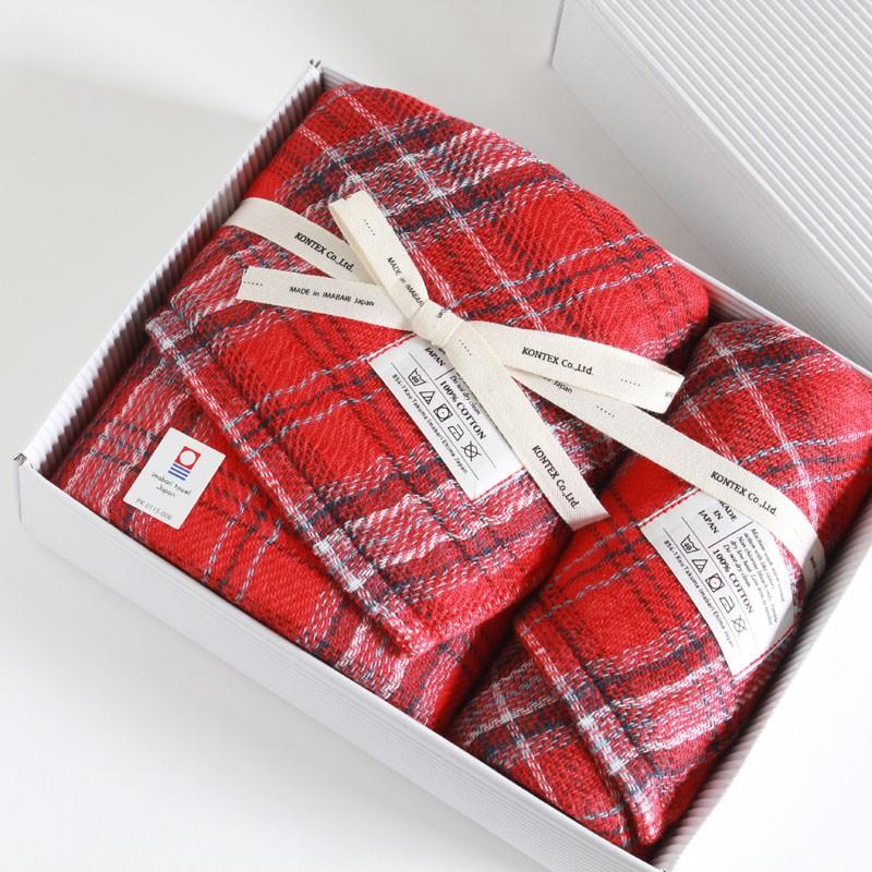 今治タオル コンテックス タータンチェック ギフトセット Imabari Towel Kontex Tartan Check GiftSet Size M1枚xSize S1枚 ...
