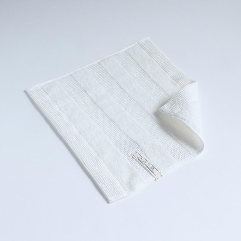 今治タオル コンテックス ワッフルボーダー Imabari Towel Kontex Waffle Border ゲストタオル アイボリー : Tanokichi Towel Service ...