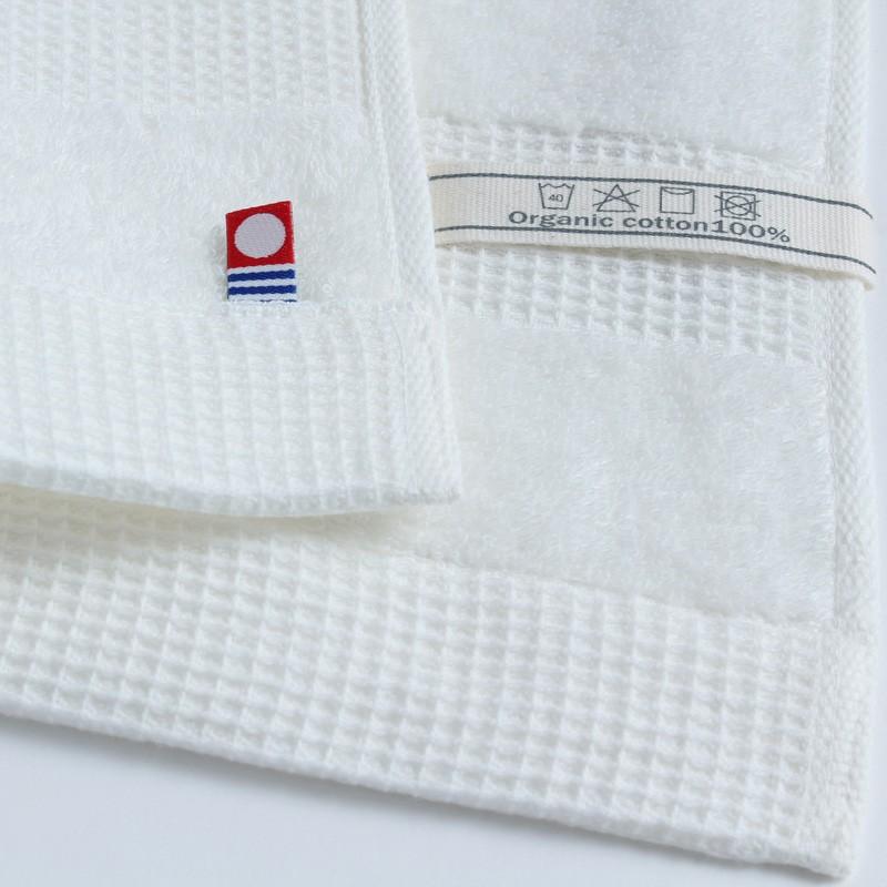今治タオル コンテックス ワッフルボーダー Imabari Towel Kontex Waffle Border ゲストタオル アイボリー : Tanokichi Towel Service ...