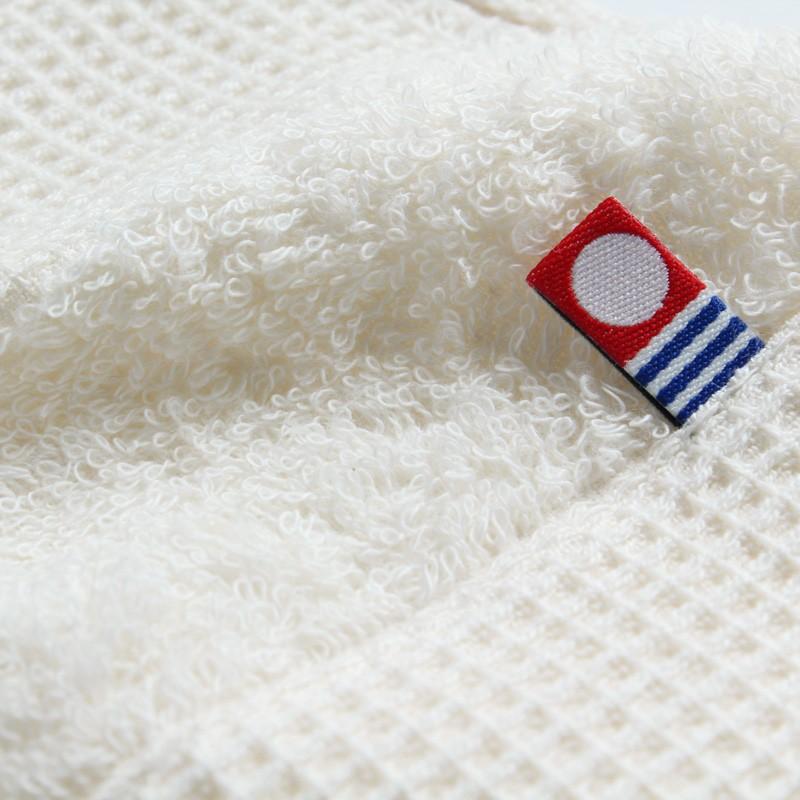 今治タオル コンテックス ワッフルボーダー Imabari Towel Kontex Waffle Border フェイスタオル ベージュ : Tanokichi Towel Service ...