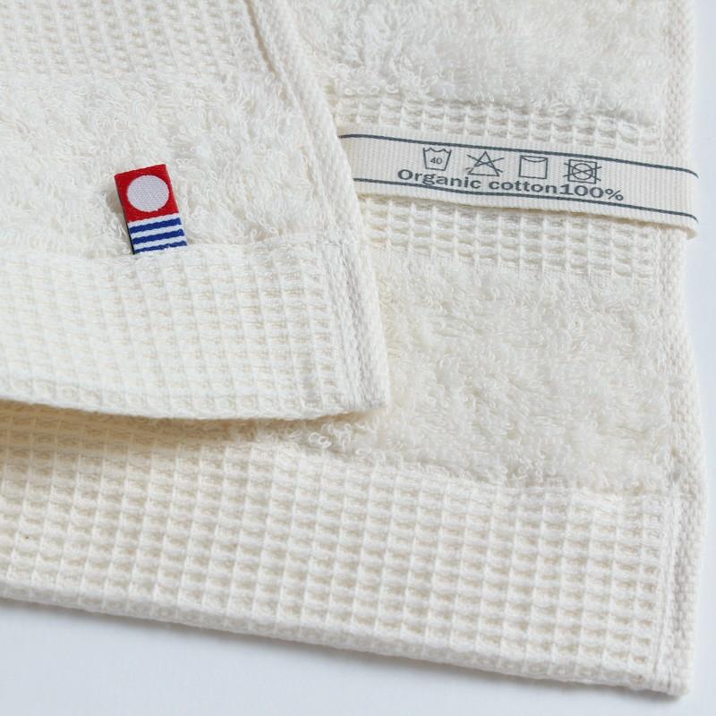 今治タオル コンテックス ワッフルボーダー Imabari Towel Kontex Waffle Border フェイスタオル ベージュ : Tanokichi Towel Service ...
