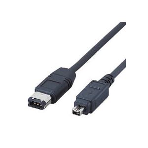 ELECOM エレコム IEEE1394ケーブル 4pinオス−6pinオス ブラック 1m IE−461BK 1本 （取寄品） : ぱーそなるたのめーる - 通販 - Yahoo!ショッピング