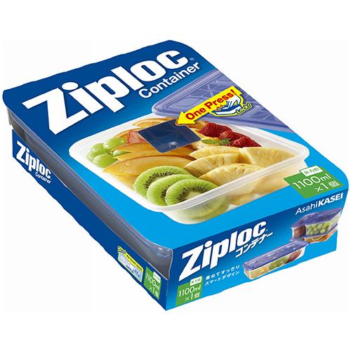 旭化成ホームプロダクツ ジップロック コンテナー 長方形 1100ml 1個 （お取寄せ品） :1626142:ぱーそなるたのめーる - 通販 ...