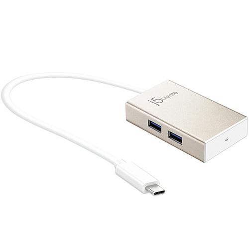j5 Create USB Type−C to USB 3．0 4ポートハブ シャンパンゴールド JCH343 :3426616:ぱーそなる ...