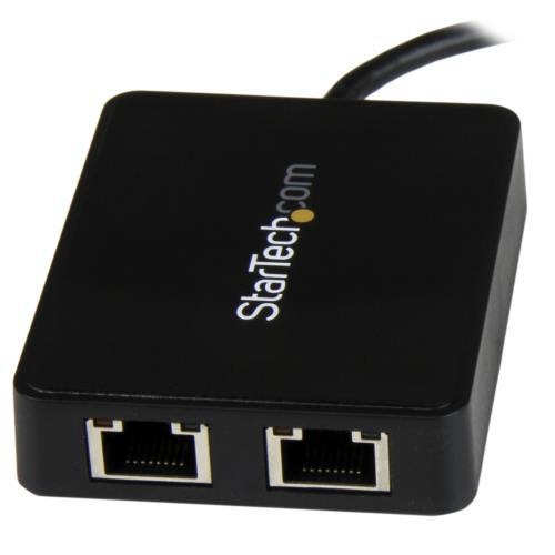 StarTech.com StarTech．com USB−C接続2ポートギガビット有線LAN変換アダプタ ブラック US1GC301AU2R 1個 （お取寄品） : ぱーそなるたのめーる ...