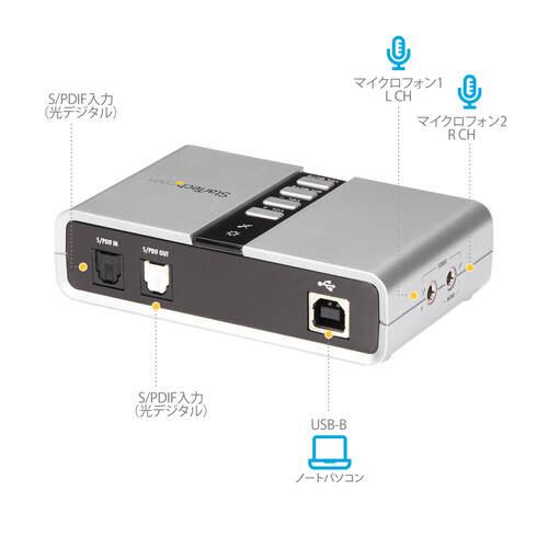 StarTech.com 7．1 USB外付けサウンドカード（SPDIFデジタルオーディオ対応） ICUSBAUDIO7D 1個（お取寄せ品 ...