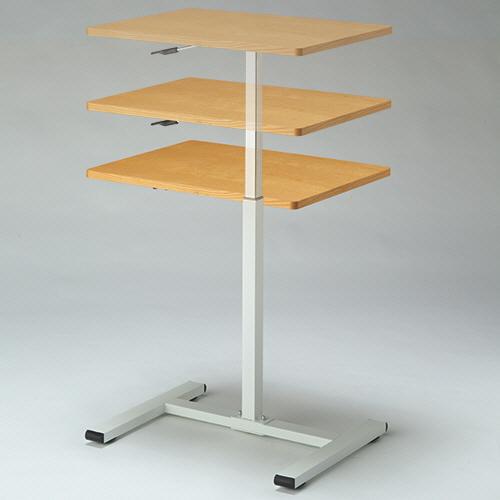 山善 YAMAZEN レバー式昇降パーソナルデスク オーク／ホワイト KUP−6045（OAK／WH） 1台 : ぱーそなるたのめーる - 通販 - Yahoo!ショッピング