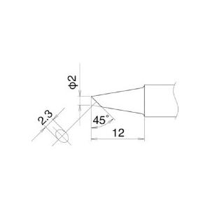 白光 こて先 2BC型 T22−BC2 1本 （メーカー直送） :6300094:ぱーそなるたのめーる - 通販 - Yahoo!ショッピング