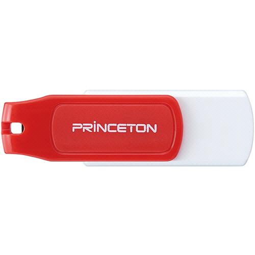 PRINCETON プリンストン USBフラッシュメモリー ストラップ付き 32GB レッド／ホワイト PFU−T3KT／32GMGA 1個 ...